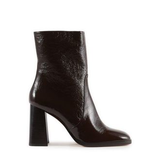 Stuart Weitzman Bottines VERA en cuir verni froiss&eacute;