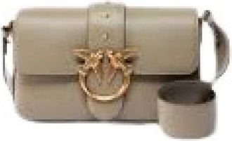 Pinko Pinko, Femme, Sacs, Gris, Taille: ONE Size Mini Love One Slouchy Shoulder Bag