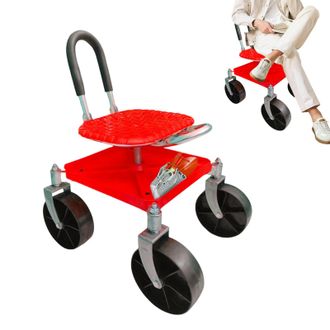 Generic Garten SCOOTER - Hocker Mit verstellbarem Sitz Und Aufbewahrungsscheibe, Ergonomisches Werkzeug F&uuml;r Drau&szlig;en | Funktionelles Zubeh&ouml;r F&uuml;r Gr&ouml;&szlig;e Pflege V