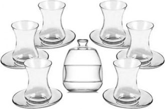 LAV Tee set Cay Seti Mit Zuckerdose LAV Basak 12 Tlg+Zuckerdose