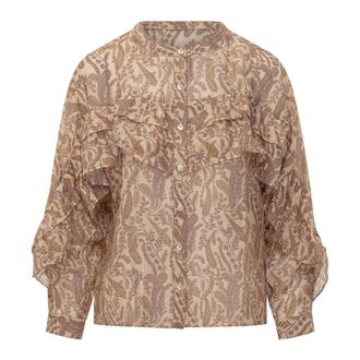BA&SH Tunella R&uuml;schenhemd mit Paisley-Muster - - Blouses & Shirts - Damen - Beige - M