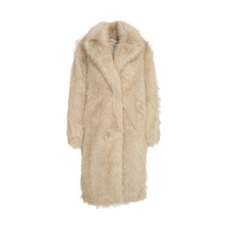 Liu Jo Femme, Vestes, Beige, Taille: 36 FR Mf5459E1024 Veste en fausse fourrure