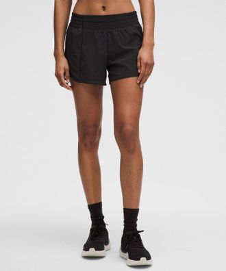 lululemon Hotty Hot Shorts mit hohem Bund und Liner f&uuml;r Frauen - 10 cm - Gr&ouml;&szlig;e 10 in Black