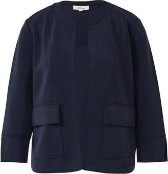 s.Oliver Sweatjacke Sweatshirt Jacke Verk&uuml;rzte Sweatshirt-Jacke aus Scuba