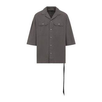 Rick Owens Homme, Chemises, Gris, Taille: S Short Sleeve Chemises