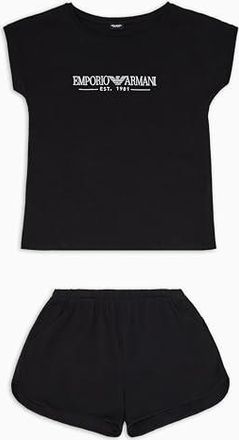 Emporio Armani Short Pajamas Set Ensemble de Pijama, Noir, S Femme