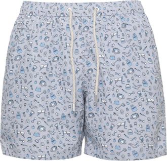 Saint Barth Homme, Maillots de bain, Multicolore, Taille: S Lighting Micro Fantasy Swim Shorts