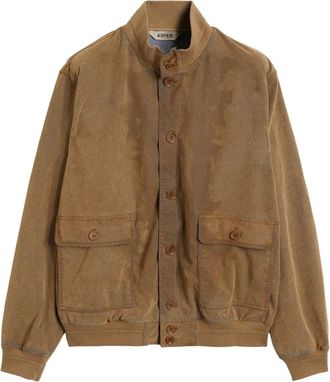 Aspesi Homme, Vestes, Brun, Taille: L Veste Chambray Floqu&eacute;e