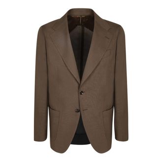 Dell'Oglio Klassische Jacke - - Suits - Herren - Braun - 3XL