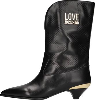 Love Moschino Bottines en cuir - Femme - Chaussures - Noir - Taille: 38 EU