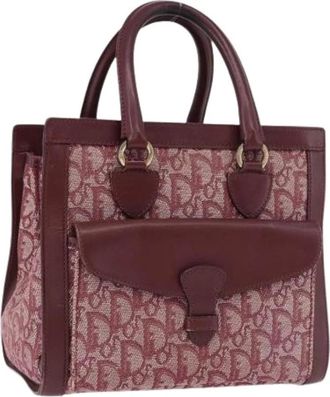 Dior Sac &agrave; main Trotter en toile Pre-owned - Femme - Pre-owned - Rouge - Taille: ONE Size