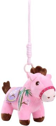 Generic Pendentif d&eacute;coratif en peluche - Porte-cl&eacute;s cheval 2026 - Pendentifs mignons en peluche pour sac &agrave; dos, petit ami, fille, femme, voiture, Saint-Valent