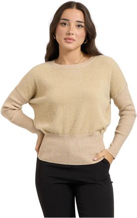 Yes-Zee YES Zee, Femme, Pulls, Beige, Taille: 38 FR Pull avec manches descendues