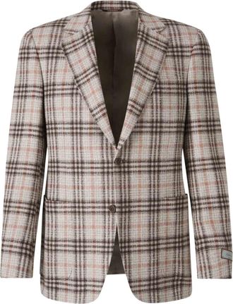 Canali Kariertes Sakko - Nude