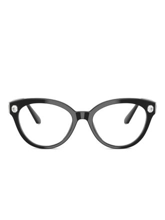 Swarovski lunettes de vue à monture papillon - Noir