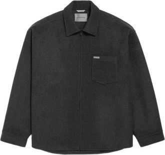 Balenciaga Brushed Wool Overshirt - - Jackets - Herren - Grau - M
