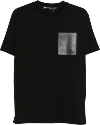 Karl Lagerfeld t-shirt à poche poitrine - Noir