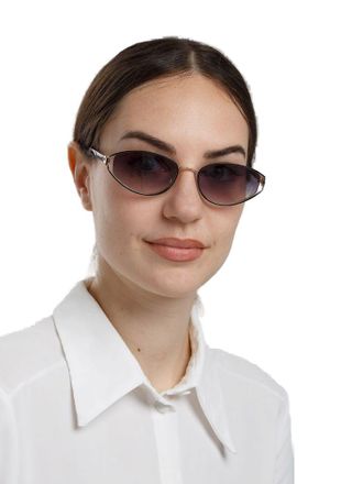 Ana Hickmann AH3355 Metal Cat-Eye Sunglasses - Gold
