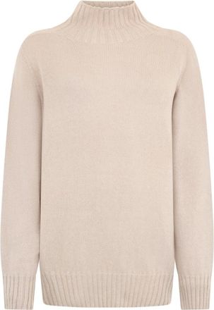 Moorer Femme, Pulls, Beige, Taille: 50 FR Pull &agrave; col roul&eacute;