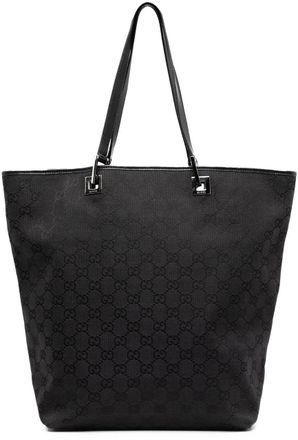 Gucci Shopper - GG Canvas Web Tote - Gr. unisize - in Schwarz - f&uuml;r Damen