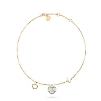 Philipp Plein Halskette - Halskette Plein Rocked Heart - Gr. unisize - in Gold - f&uuml;r Damen