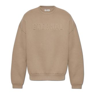 Fear of God Homme, Sweatshirts et sweats &agrave; capuche, Beige, Taille: M Logo SweaT-shirt