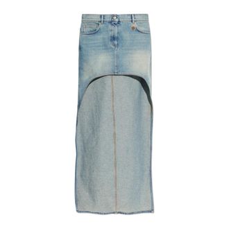 Courr&egrave;ges Asymmetrischer Jeansrock - - Skirts - Damen - Blau - W28