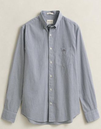 GANT Leichtes Popeline-Streifenhemd aus Baumwolle mit Brusttasche in