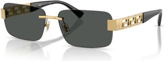 Versace Lunettes de soleil rectangulaires sans monture - Homme - Accessoires - Jaune - Taille: 58 MM