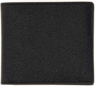 Thom Browne Full-Grain Calf Leather Bi-Fold Wallet - Black