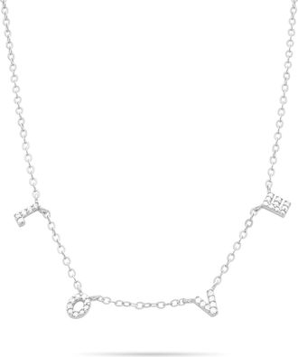 Tamaris Damen Halskette TJ-0698-N-45 aus 925 Silber in Silber mit Zirkoniasteinen