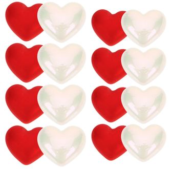 Valiclud Herzf&ouml;rmige Kunststoff Perlen 20 St&uuml;ck Mattierte Wei&szlig;e Dekoherzen f&uuml;r Vasenf&uuml;ller Bastelperlen f&uuml;r Selbstgemacht Schmuck Weihnachts Geschenkdekoration