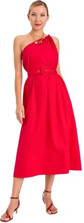 Twinset Femme, Robes, Rouge, Taille: 42 FR Robe en coton stretch