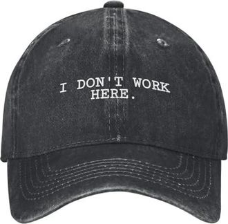 Generic Chapeau dHomme, Je NE Travaille Pas Ici Casquette de Baseball Dr&ocirc;le Dr&ocirc;le Unisex Ados Designer Chapeau de Routier Mode d&eacute;t&eacute; Cadeau de Casquettes de Ba