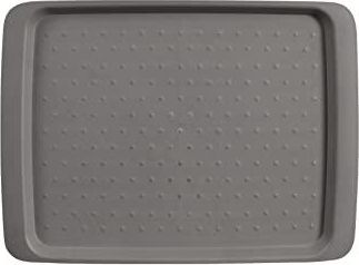 KESPER 77227 Serviertablett Anti-rutsch in grau, Kunststoff, 35 x 26 x 2 cm
