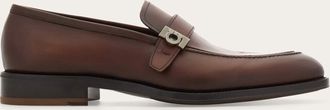 Ferragamo Herren Loafer in Mokassin-Machart mit Hug Schnalle Braun Gr&ouml;&szlig;e 40.5