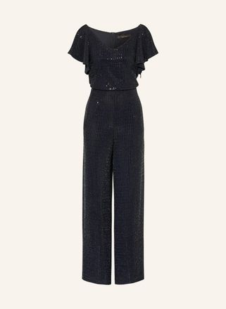 Vera Mont Jumpsuit Mit Volants Und Pailletten blau