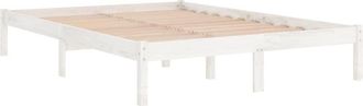 Generic vidaXL Kiefer Massivholzbett Bettgestell Bett Holzbett Doppelbett Futonbett Bettrahmen Schlafzimmerbett Schlafzimmermöbel Weiß 160x200cm