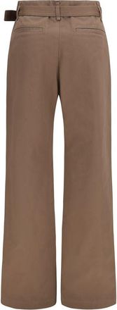 Christophe Lemaire Poly-Cotton Twill with Curved Construction Trousers - Brown