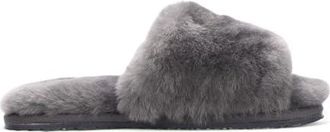 Infinity Leather Chaussons en Peau de Mouton Pour Femme - Chaussons Nordiques Chauds DHiver Doublés de Fourrure, Chaussures DIntérieur en Peau de Mouton Véritable, Mul