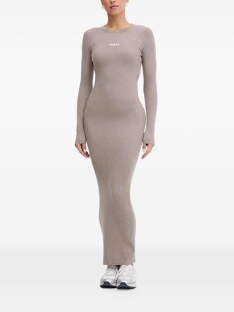 Guess Co robe longue &agrave; logo - Tons neutres