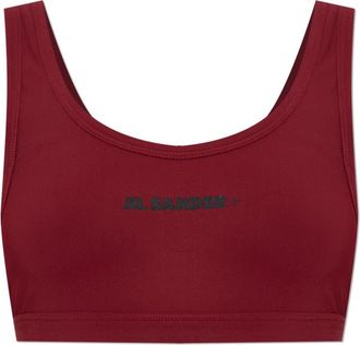 Jil Sander Femme, Tops, Rouge, Taille: 40 FR Top lingerie avec logo