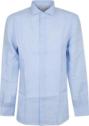 Brunello Cucinelli Homme, Chemises, Bleu, Taille: L Camicia M/L