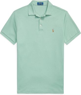 Ralph Lauren Softes Jersey-Poloshirt mit Pony-Stickerei, Custom Slim Fit in