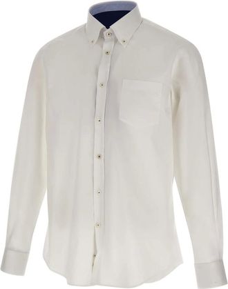 Paul & Shark Homme, Chemises, Blanc, Taille: 5XL Slim Cotton Shirt