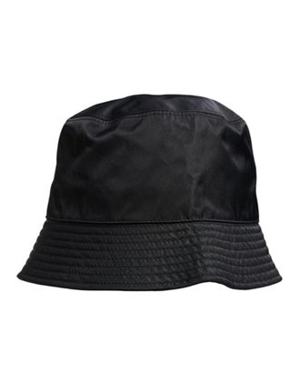 Dolce & Gabbana Mens Black Cotton Wide Brim Bucket Hat