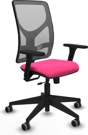 Piqueras y Crespo Computerstuhl mit 3D-Armlehnen, h&ouml;henverstellbare Lendenwirbelst&uuml;tze, ausgestattet mit Syncro/Traslack und Schneideschaum, mit Rollen 65 mm, Parkett, 