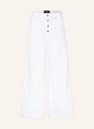 7 For All Mankind Wide Leg Jeans Low Wide weiss