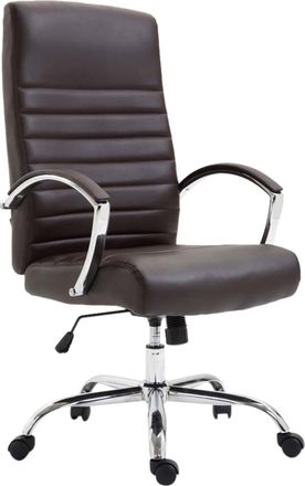 Clp B&uuml;rostuhl ergonomisch Valais Kunstleder, moderner Schreibtischstuhl, h&ouml;henverstellbarem Sitz und Einer Belastbarkeit von 136 kg, Farbe:braun