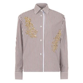 Des_Phemmes DES Phemmes, Femme, Blouses et Chemises, Multicolore, Taille: 34 FR Chemise Ray&eacute;e avec Strass